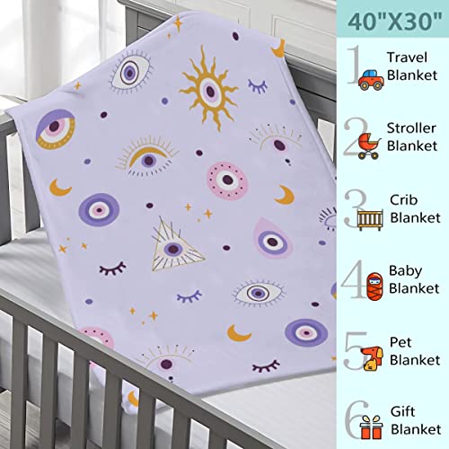 Evil Eye Pattern Throw Blanket Super Soft Fuzzy Plush Fluffy Blanket for Gifts,Bedding Quilt Home Decor for Couch Sofa Bed All Season,30"x40" for Pets