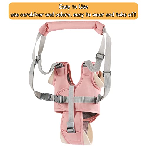 Huifen Baby Walker for Girls, Adjustable Baby Walking Harness with Detachable Crotch Handheld Baby Walker Helper Learn to Walk (9-24 Month) (Pink)