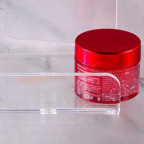 Teensery Clear Acrylic Floating Shelf Wall Mounted Display Shelf U-Shaped Storage Rack Organizer for Home, Bathroom, Kitchen, Living Room, Nail Salon, 7.87 x 3.94 Inch (1 Piece)