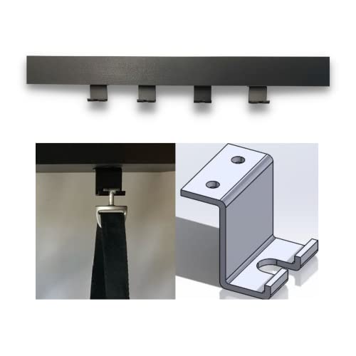 EKKLEKTIC 16 inch Tonal Accessory Floating Shelf Black - with 4 Brackets/Mounts/Clips pre-Installed