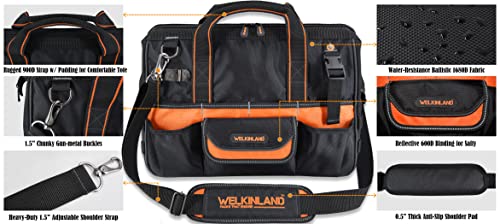 16" Tool Bags, 34-Pockets Tools bag, Heavy Duty tool bag, Open top tool bag, HVAC tool bag, Electrician tool bag, Tool bag organizer, Drill bag, Tool bags for electricians, Tool bags for construction