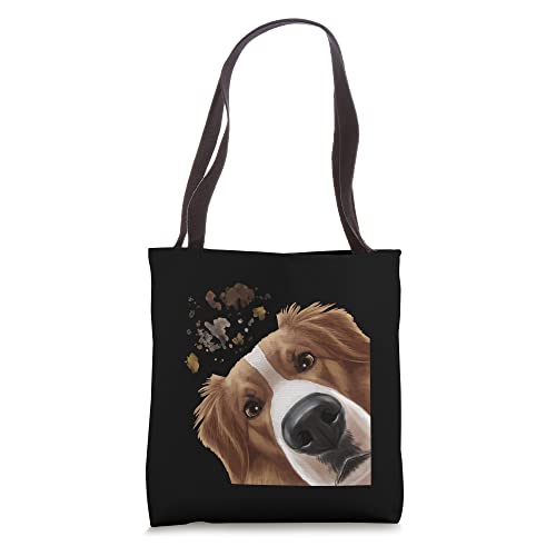 Funny Curious Dog English Shepherd Tote Bag