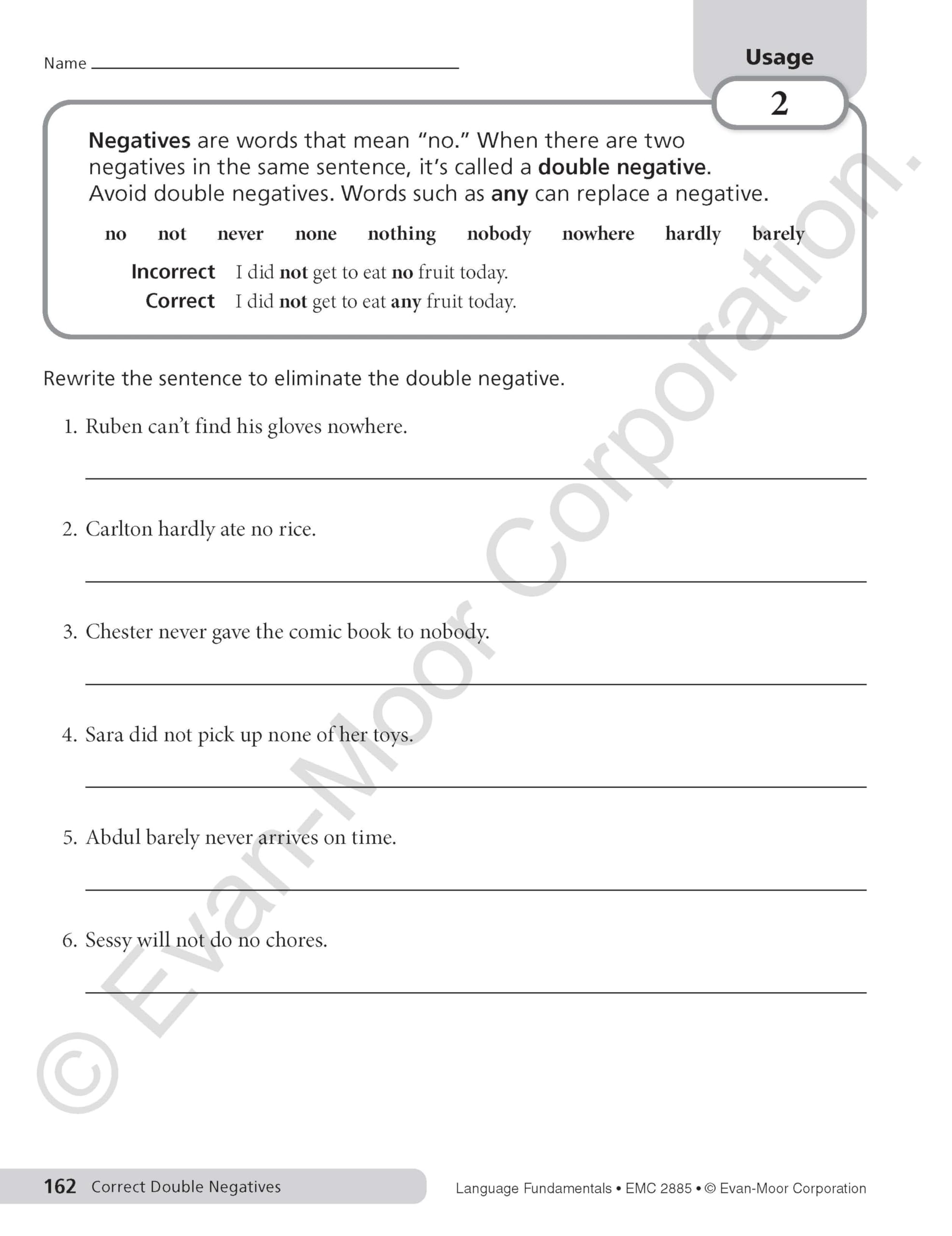 Evan-Moor Language Fundamentals, Grade 5