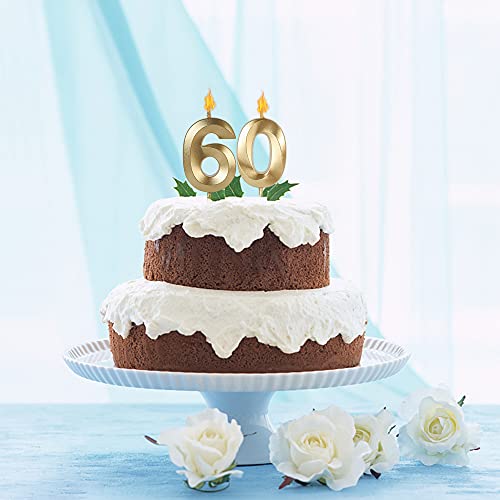 Gold 79th & 97th Birthday Candles for Cakes, Number 79 97 Candle Cake Topper for Party Anniversary Wedding Celebration Decoration