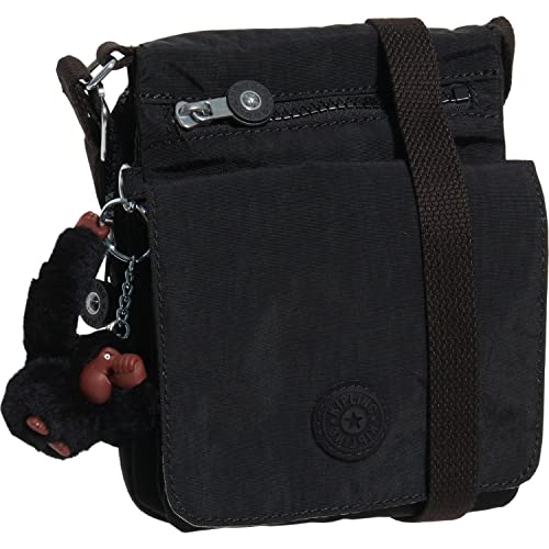 Kipling Women's New Eldorado Minibag, Lightweight Crossbody, Nylon Travel Bag (Small, Black Tonal)