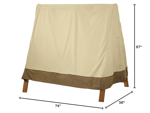 Classic Accessories Veranda Water-Resistant 72 Inch A-Frame Swing Set Cover, Outdoor Swing Cover