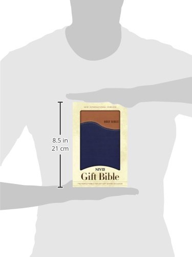 NIV, Gift Bible, Leathersoft, Tan/Blue, Red Letter Edition