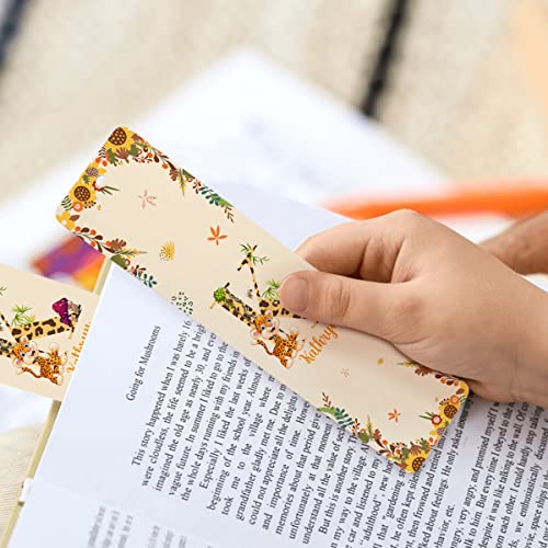 GOLEEX Personalized Initial Bookmark Leopard Magnetic Bookmarks Customized Name Letter Page Markers Cute Reading Gifts for Book Lovers Students Women Teens Adults at Christmas