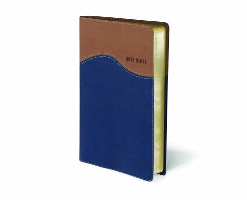NIV, Gift Bible, Leathersoft, Tan/Blue, Red Letter Edition