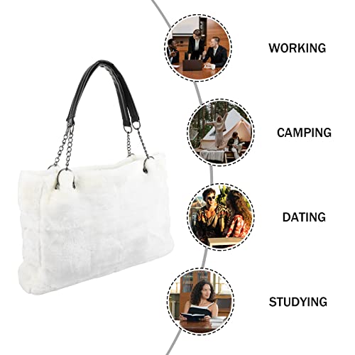 Womens Tote Bag Shoulder Tote Bag Women's Tote Bag Plush Large Single Shoulder Bag Lady Handbag Stereoscopic Fuzzy Design Handbag Shoulder Tote Bag Women's Tote Handbags Hand Bags