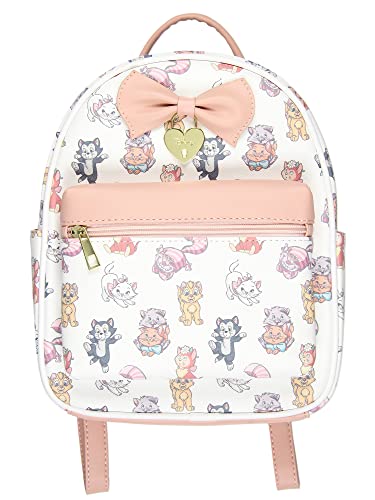 Disney Cats Saffiano Faux Leather Tote Bag Mini Backpack