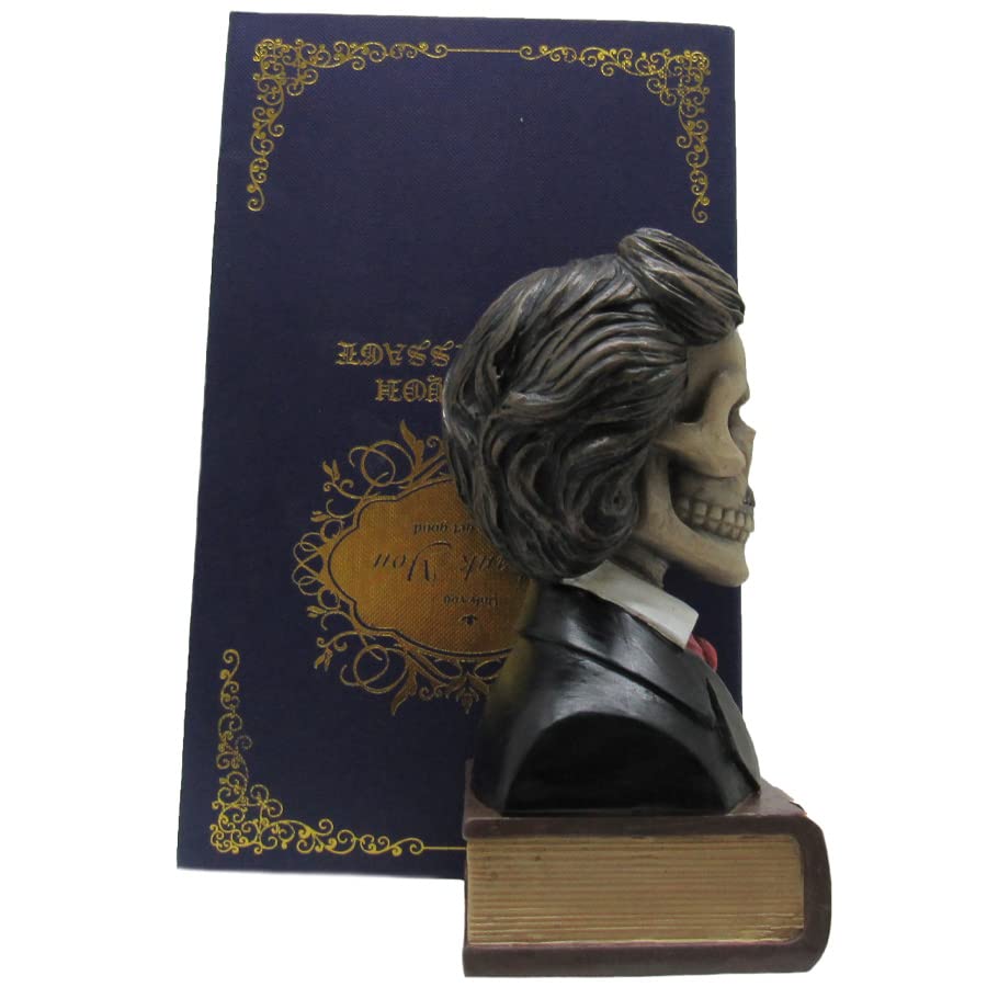 World of Wonders Forgotten Lore Poe 7.15" Bookend Gothic Themed Decor Figurine Bookend to Organize Books, Novels, and Magazines Inside Your Home and Office