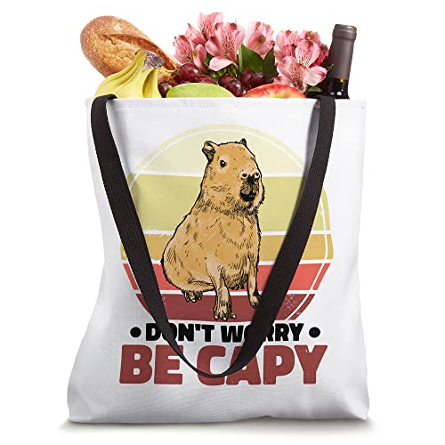 Don't Worry Be Capy Capybara Tote Bag