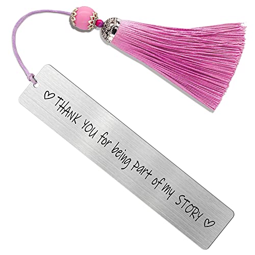 YUWANTR Thank You for Being Part of My Story Metal Bookmark Book Lover Gifts for Woman Man Teens Students Friends Bookworm Readers Teacher's Graduation Gift Back to School Gifts Thank You Gifts