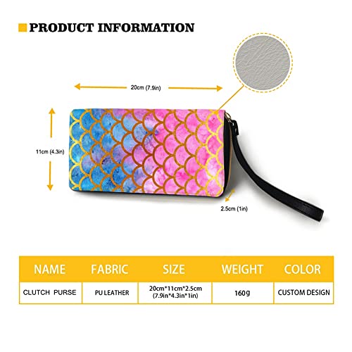 BYCHECAR Handbags Set for Women Tote Bag Colorful Fish Scales Pattern Top Handle Satchel Bags Shoulder Purse Wallets Wristlet Strap Wallet