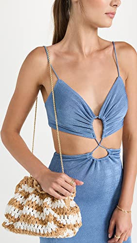 Loeffler Randall Women's Willa Mini Cinch Clutch, NATURAL & CREAM, Tan, One Size
