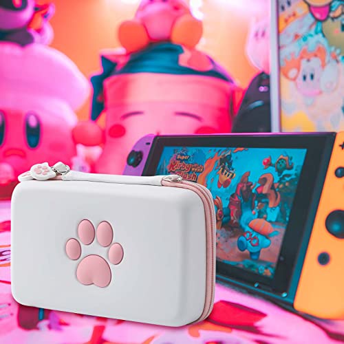 GFANSY Switch Carrying Case for Nintendo Switch OLED Model 2021 & Switch 2017, Hard Shell Portable Cover Storage Bag w/12 Game Card Slots for Nintendo Switch Console & Accessories