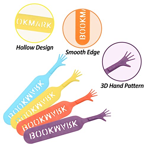 36PCS Funny Bookmarks for Kids, 4 Colors Help Me Bookmarks for Men, 3D Cartoon Book Marks for Book Lover Women Students Readers School Office Supplies