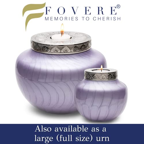 FOVERE β Small Urns for Human Ashes β Purple Ashes Keepsake Urn β 100% Handmade Decorative Urns for Males and Females. Pet Urn for Dogs Ashes and Cats.