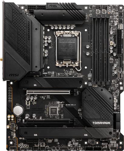 MSI MAG B660 Tomahawk WiFi DDR4 Gaming Motherboard (ATX, 12th Gen Intel Core, LGA 1700 Socket, DDR4, PCIe 4, 2.5G LAN, M.2 Slots, Wi-Fi 6)