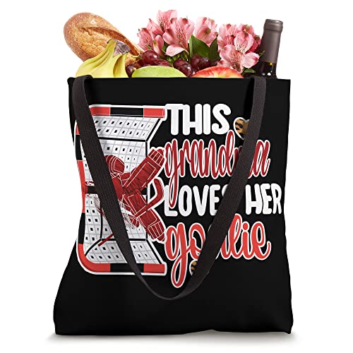 Grandma Loves Her Goalie Ice Hockey Goaltender Grandma Tote Bag
