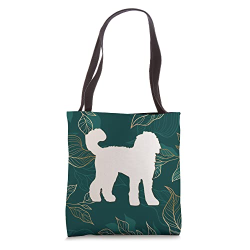 Cute Leaves Saint Berdoodle Green Mom Dad Dog Tote Bag