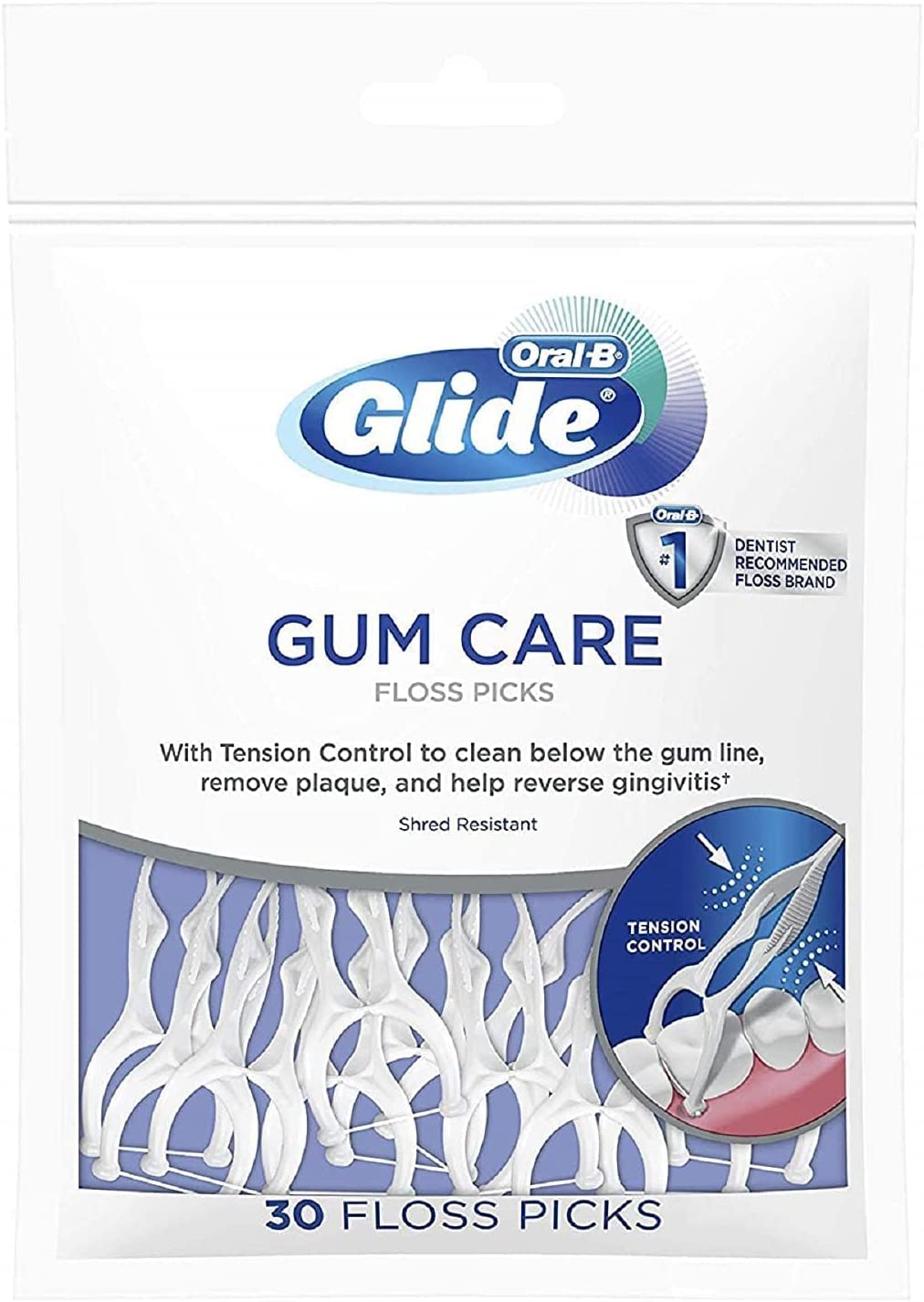 Glide Floss Picks, 30-count Packages (Pack of 8)