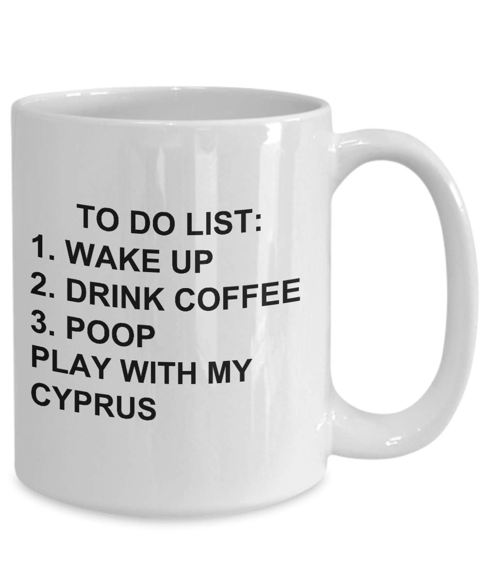 Cyprus Owner Mug Dog Lovers To Do List Funny Coffee Mug Tea Cup Gag Mug for Men Women