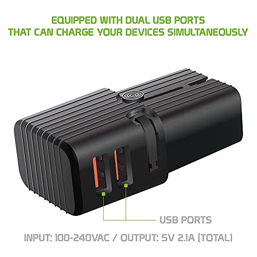 Dual Universal USB Adapter Works for Samsung Godiva for Worldwide Power and Travel Between US/EU/CN/AUS/NZ/UK