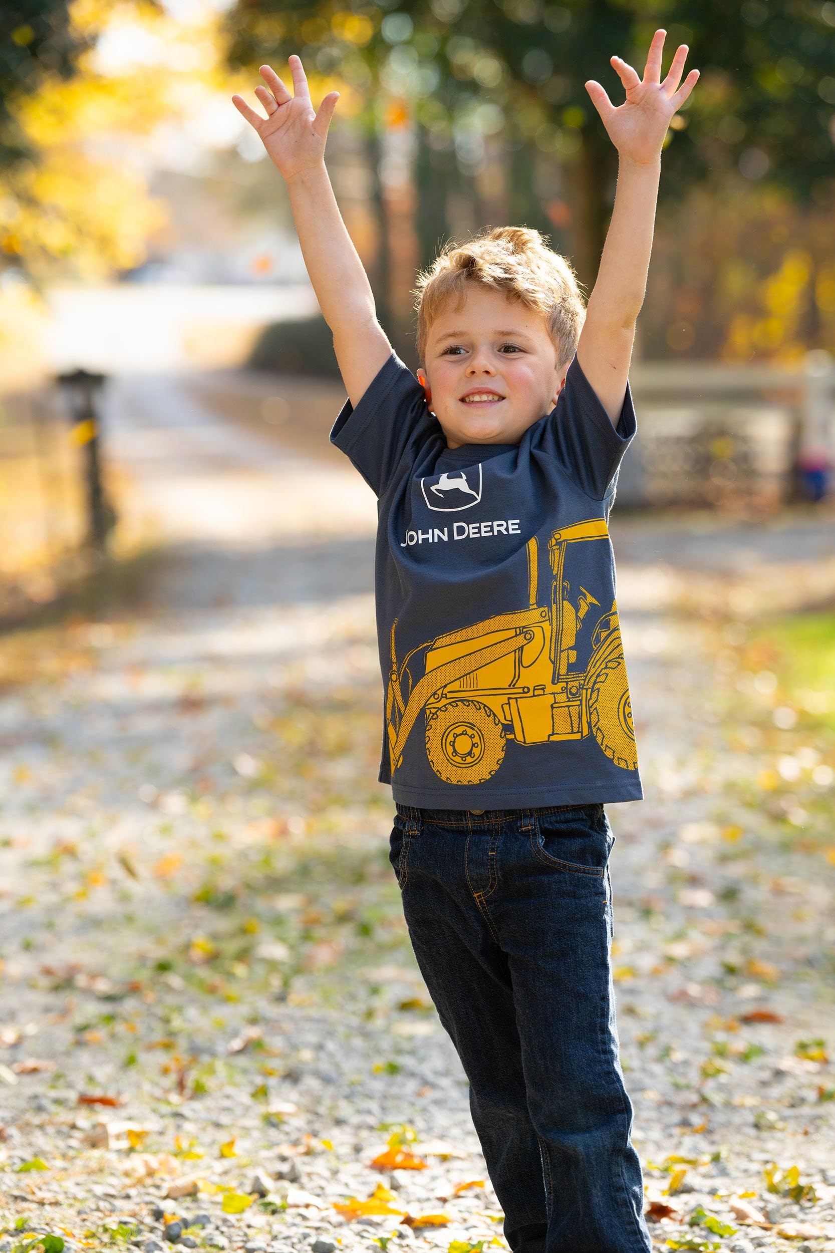 John Deere baby boys Long Sleeve T-shirt T Shirt, Blue, 3-4T US