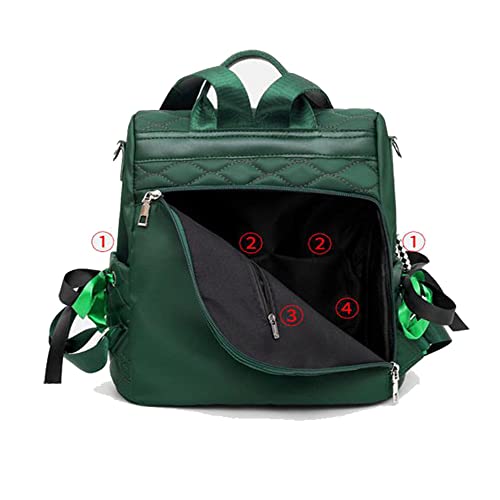 LTDH Women Backpack Purse Anti Theft Rucksack Portable Shoulder Large Travel Daypack For Girls (Green), 28*14*30CM