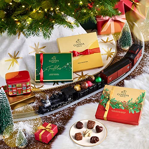 Godiva Chocolatier Holiday 2022 Chocolate Gift Box - 19 Piece Assorted Gourmet Dark, Milk and White Chocolates, 1 Gift Box – Limited Edition Gift Set for Chocolate Lovers