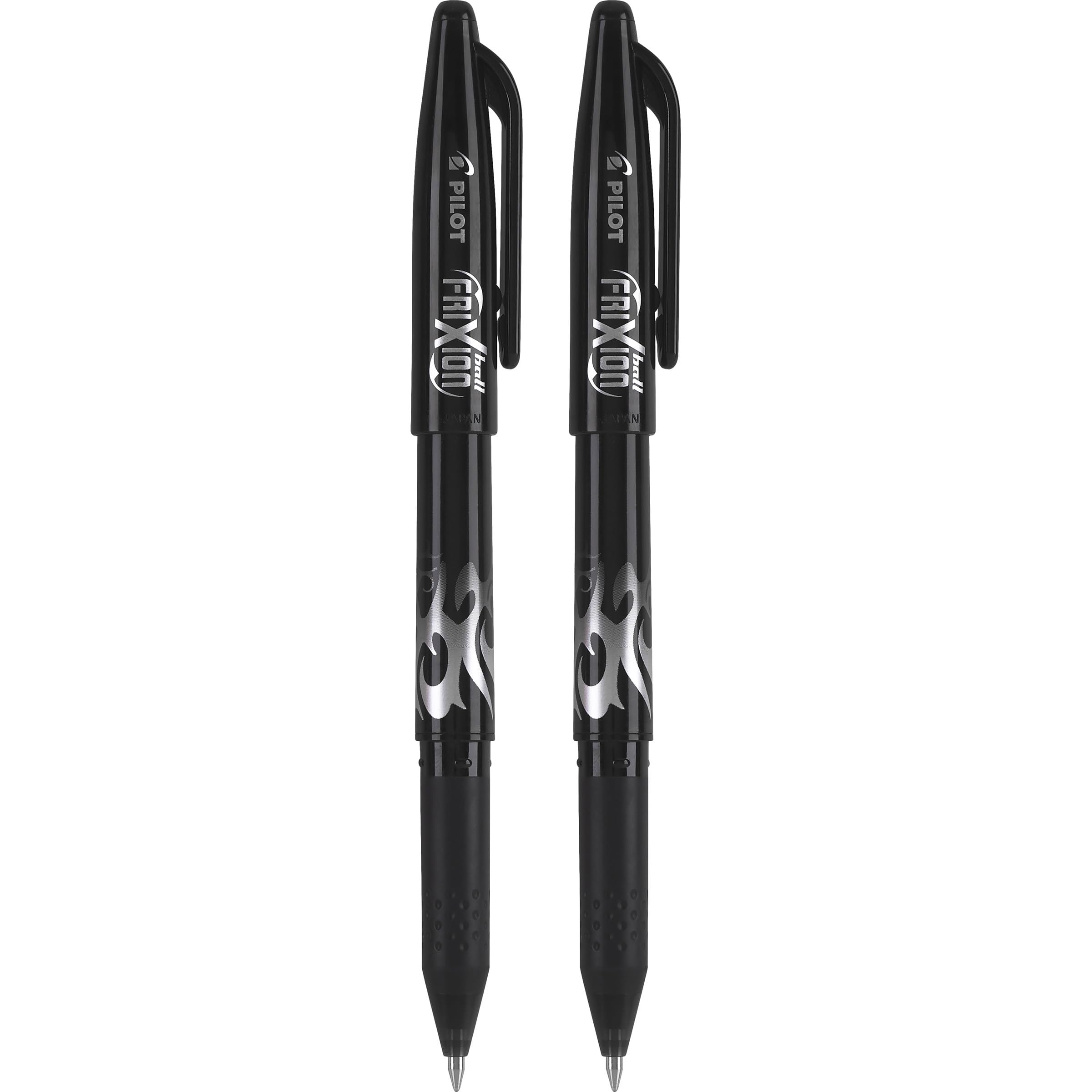 PILOT FriXion Ball Erasable & Refillable Gel Ink Stick Pens, Fine Point, Black Ink, 2-Pack (31553)