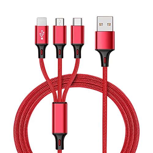 Pro USB 3in1 Multi Cable Compatible with Samsung Godiva Data Universal Extra Strength for Fast Quick Charging Speeds! (Red)