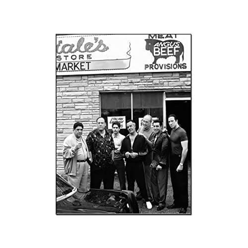 fenlin Art Poster Sopranos Black & White Poster Poster Canvas Wall ArtPoster Decorative Painting Canvas Wall Art Living Room Posters Bedroom Painting, 16x20inch(40x51cm)