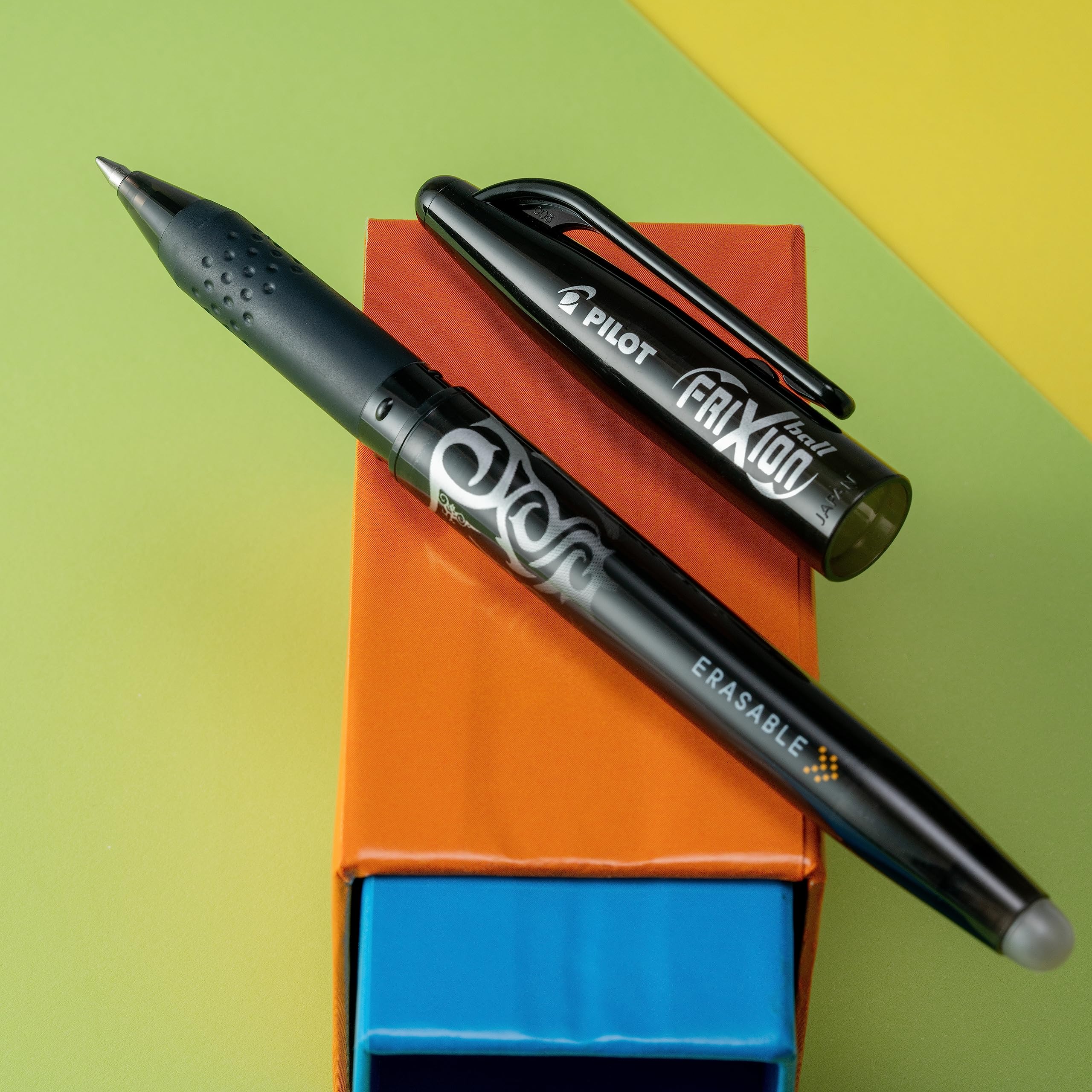PILOT FriXion Ball Erasable & Refillable Gel Ink Stick Pens, Fine Point, Black Ink, 2-Pack (31553)