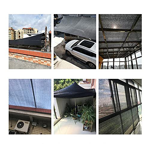 WYYZH Outdoor Patio Sun Shade Sail Gazebo Shade Net Encryption Thickened Rectangle Garden Sunshade Net Anti-UV Sun Shelter Awning (Color : Black, Size : 5x6m)