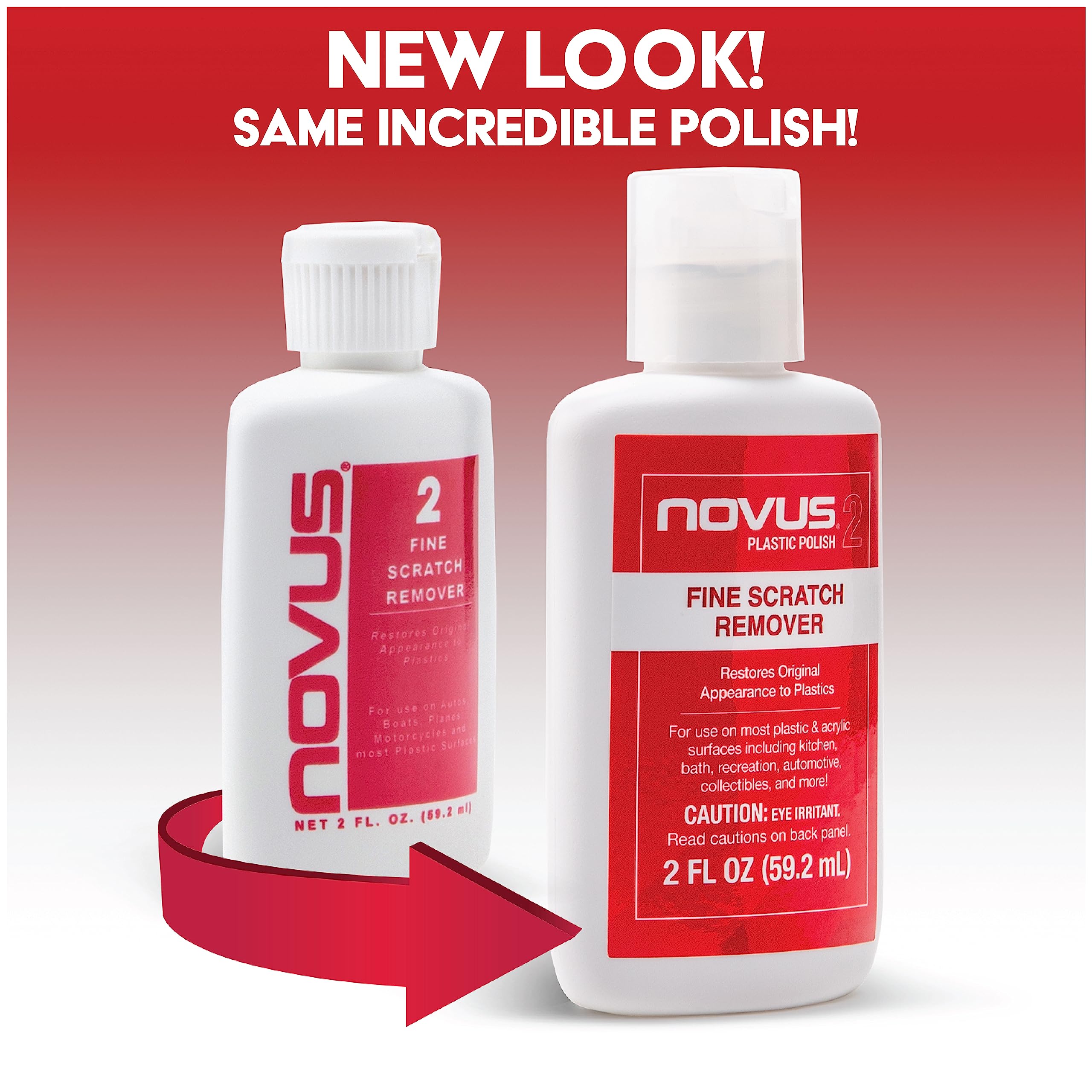 NOVUS 7072 | Fine Scratch Remover #2 | 64 Ounce Bottle