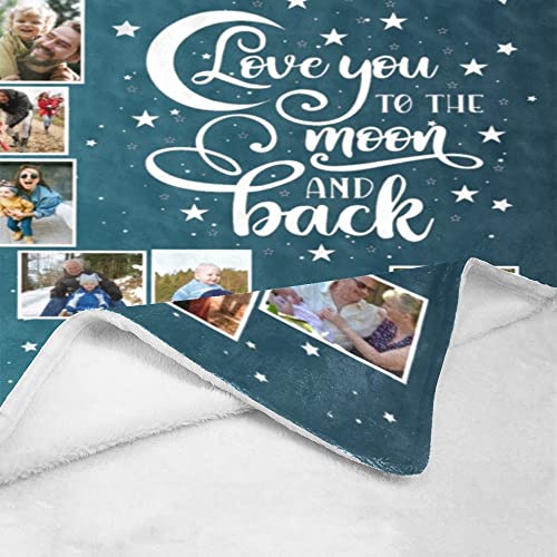 Custom Picture Blanket Personalized, Super Soft Cozy Throw Blanket Gifts for Valentine's, Mother's Day, Father's Day, Christmas, 50"x60"