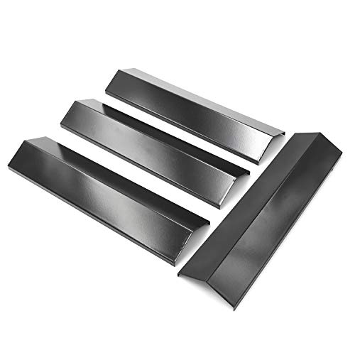 Hongso Grill Heat Plates for Brinkmann 810-3660-S, 810-2511-S, 810-2512-S, 810-8411-5, Pro Series 8300, Heat Shield for Uniflame, Backyard Grill, 15 3/8 inch Porcelain Steel Flame Tamer 4-Pack