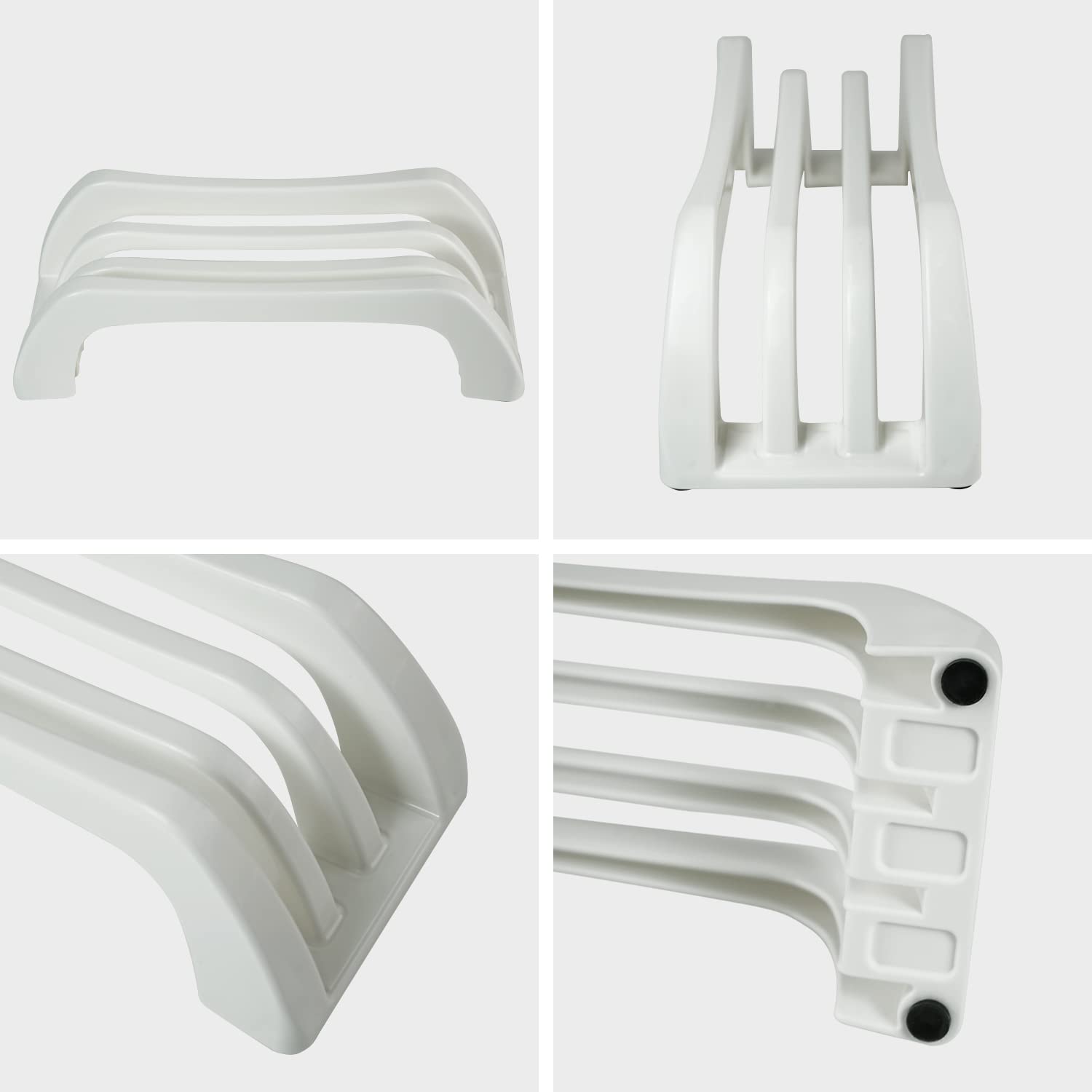carrotez Index Plastic Cutting Board Holder, Cutting Board Organizer Stand Holder, Cutting Board Organizer Rack Storage, Baking Sheet, Bakeware, Cookie Sheet Organizer 0.6 Inch Width Slots - White