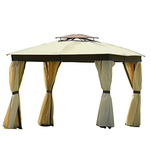 ADUH Gazebo Canopy Soft Top Outdoor Patio Gazebo Tent Garden Canopy for Your Yard, Patio, Garden, Outdoor Or Party