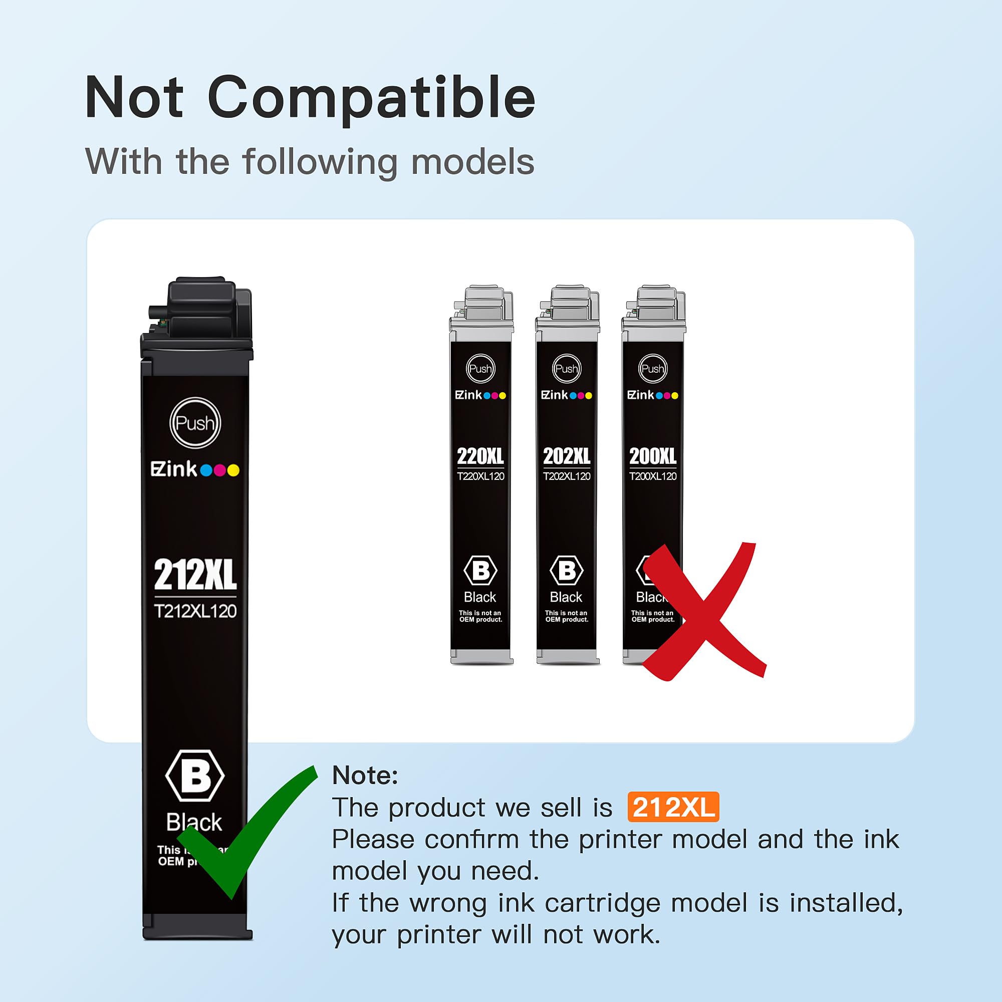 E-Z Ink (TM Remanufactured Ink Cartridge Replacement for Epson 212XL 212 XL T212XL to use with Workforce WF-2830 WF-2850 Expression Home XP-4100 XP-4105 Printer (Black, 2 Pack)