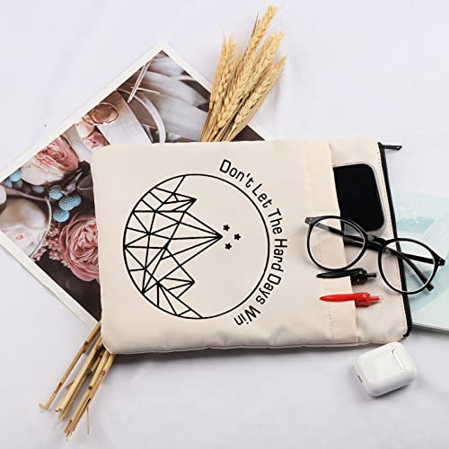 ACOTAR Inspired Night Court Quote Book Sleeve Don't Let The Hard Days Win Book Cover SJM Bookish Merch Book Zipper Pouch Inspirational Gift (Don't Let BS)