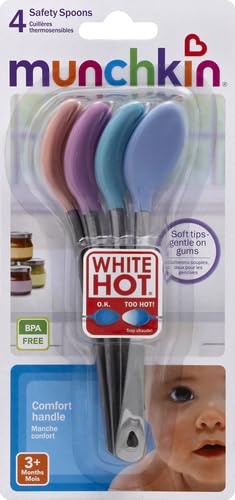 Munchkin White Hot Safety Spoons, 4 Pack