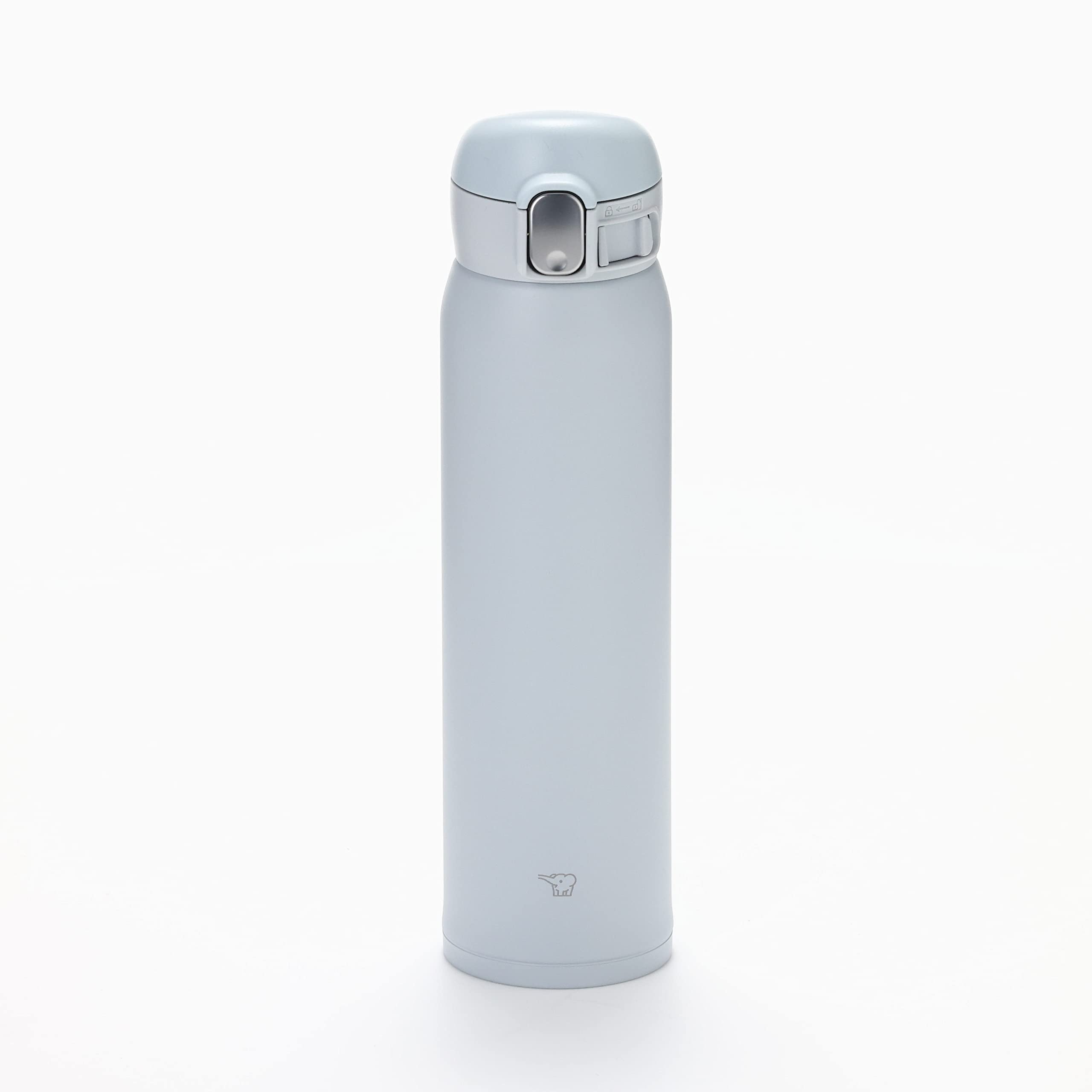 Zojirushi SM-WA60-HL One-Touch Stainless Steel Mug, Seamless, 2.3 gal (0.60 L), Ice Gray