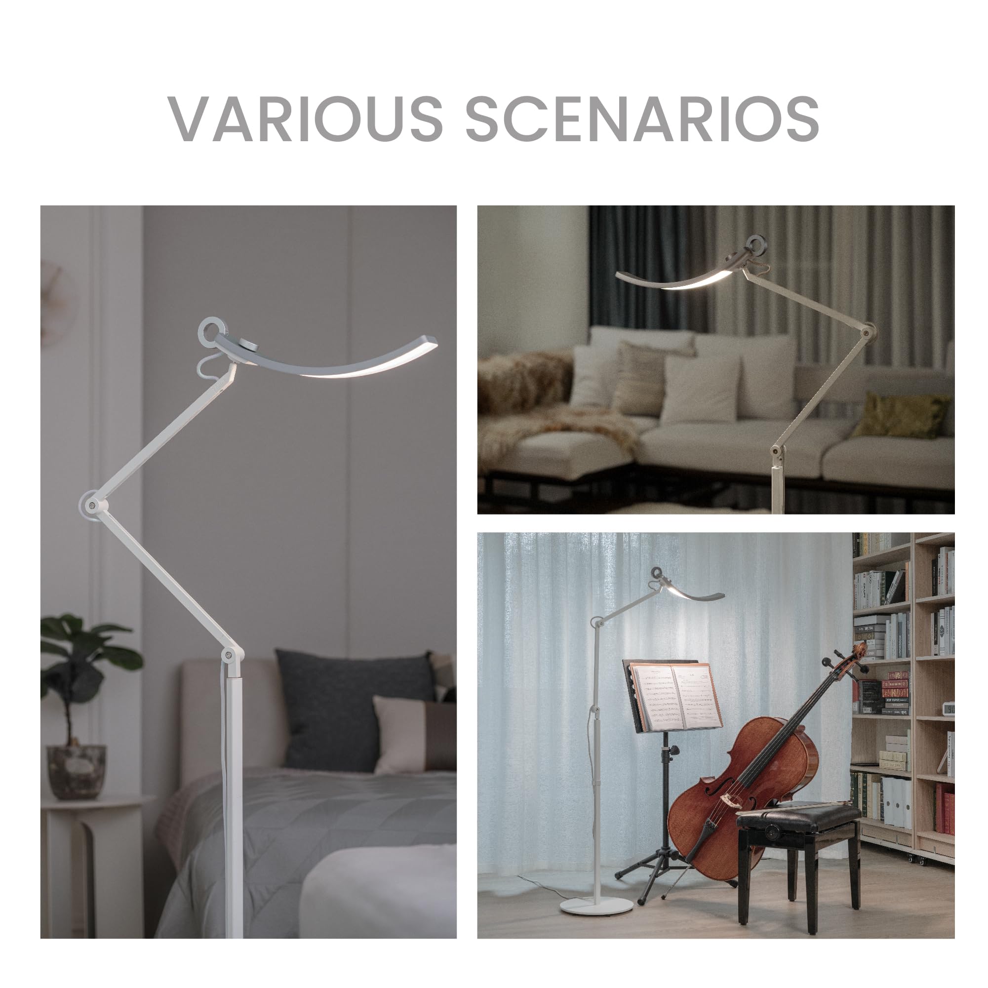 BenQ e-Reading LED Floor Lamp Warm/Cool White LED Floor Lamp, Silver, Model: AR15_D Floor Silver (New)