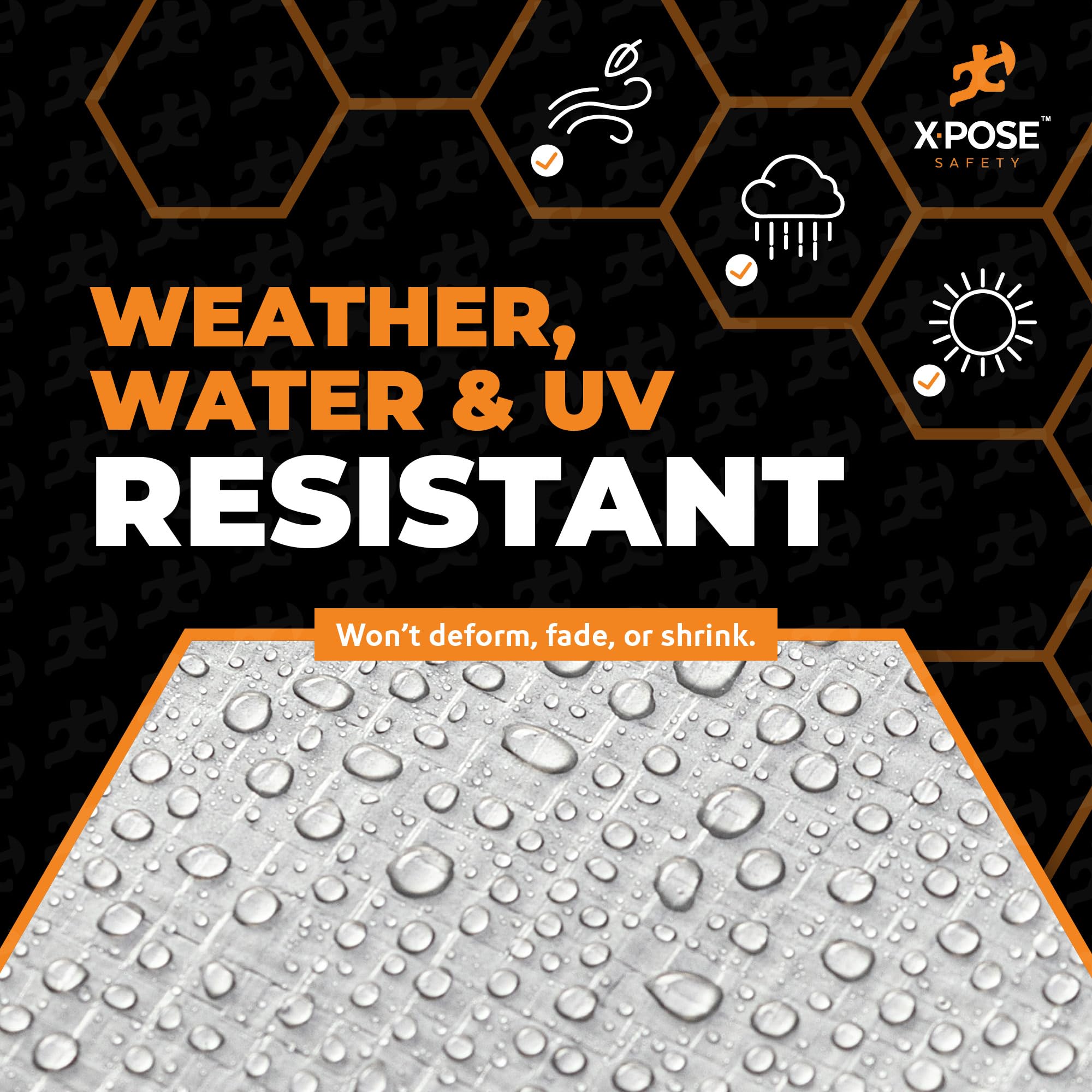 Heavy Duty Poly Tarp - 8' x 10' - 10 Mil Thick Waterproof, UV Blocking Protective Cover - Reversible Silver and Black - Laminated Coating - Grommets - by Xpose Safety