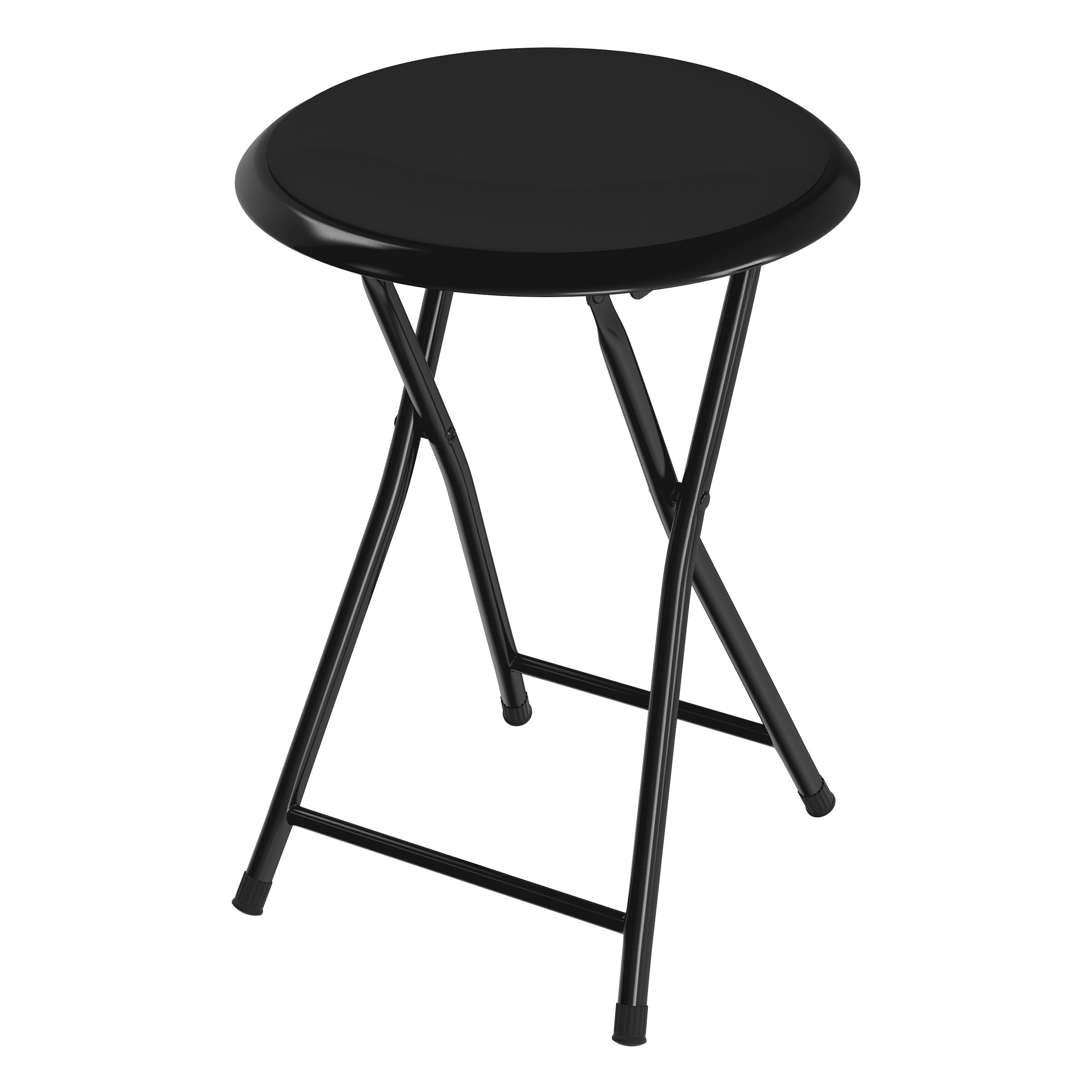 Lavish Home 18-Inch Folding Bar Heavy-Duty Padded Portable Stool with 300-Pound Capacity for Dorm, Recreation Game Room, Black