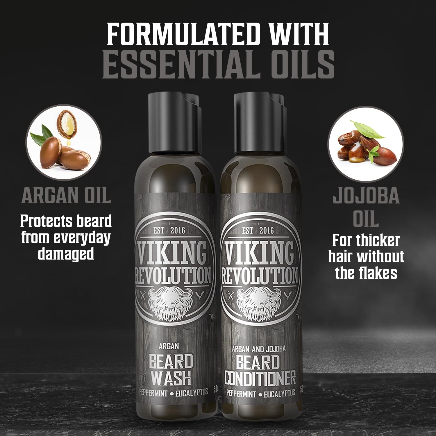 Ultimate Beard Care Conditioner Kit - Beard Grooming Kit for Men Softens, Smoothes and Soothes Beard Itch- Contains Beard Wash & Conditioner, Beard Oil, Beard Balm and Beard Comb- Classic Set
